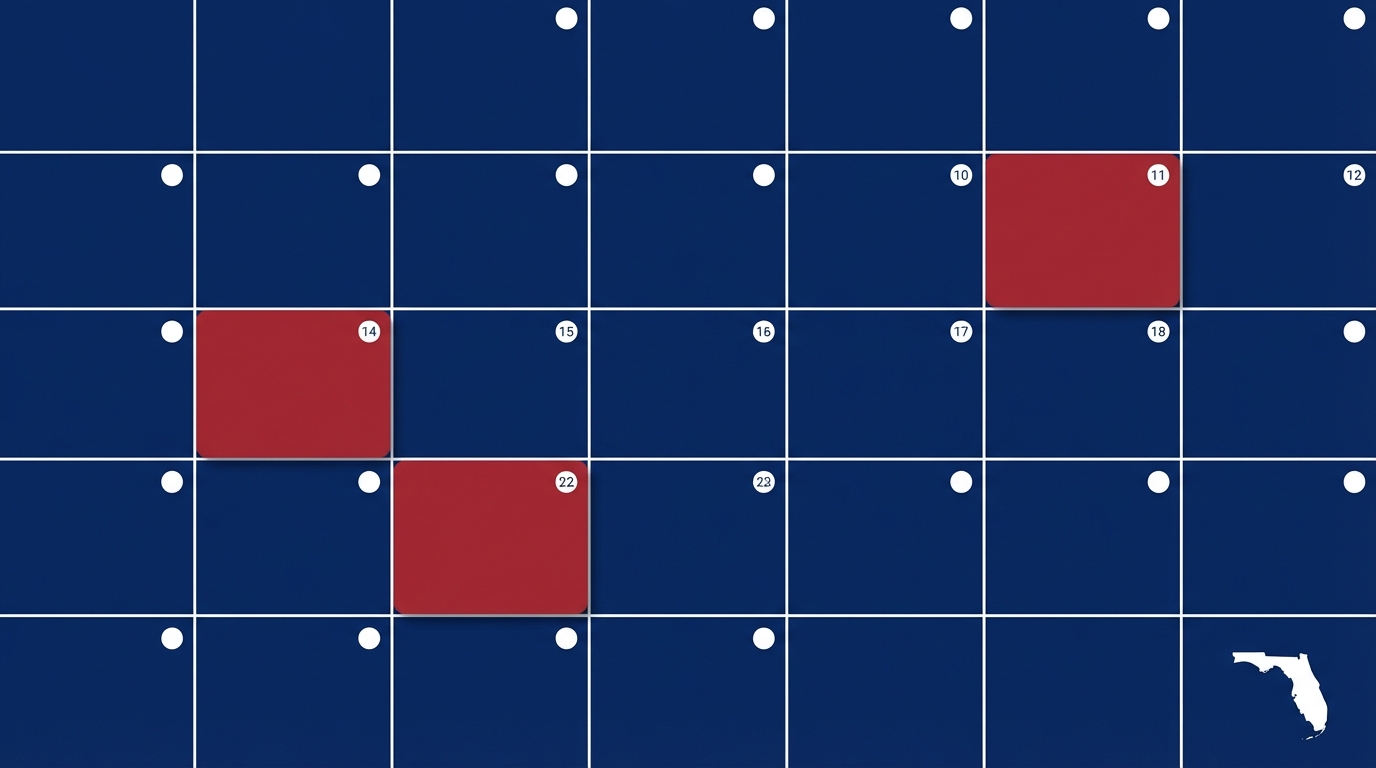 Florida election calendar: How to set reminders for key 2026 deadlines