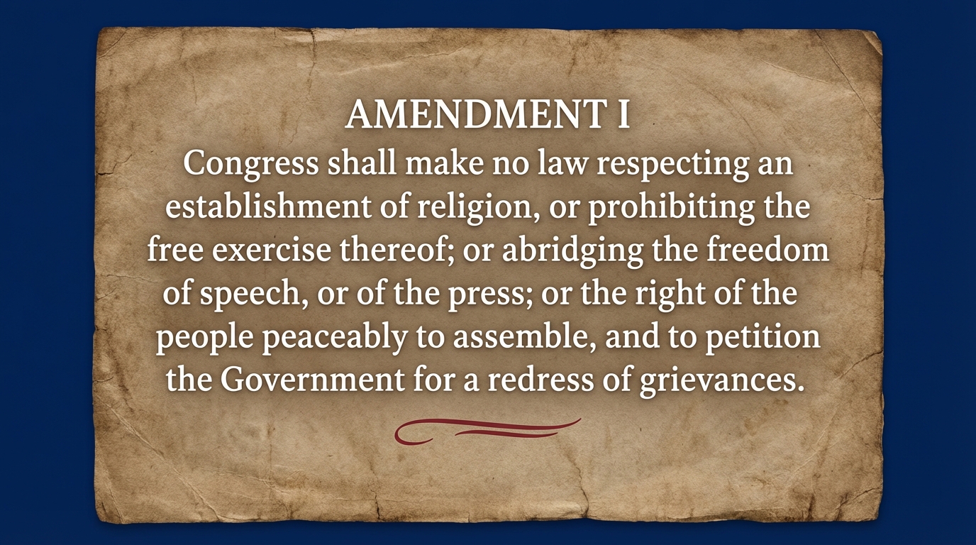 1st amendment word for word: Verbatim text and clause-by-clause guide