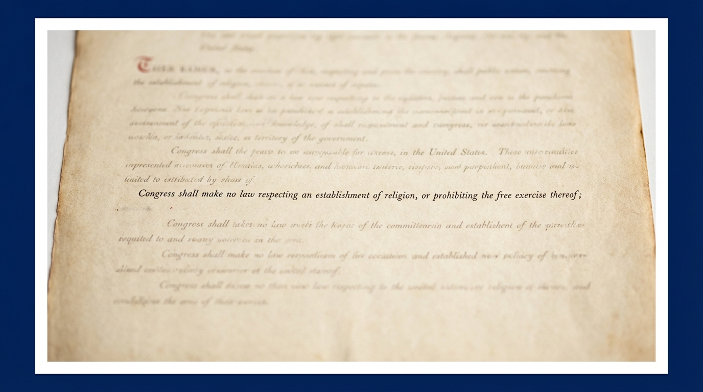 bill of rights religion: Where the First Amendment mentions religion