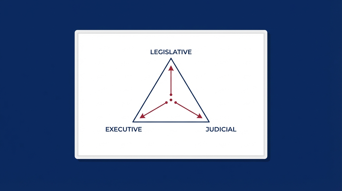 Definition of separation of powers explained for 8th grade students