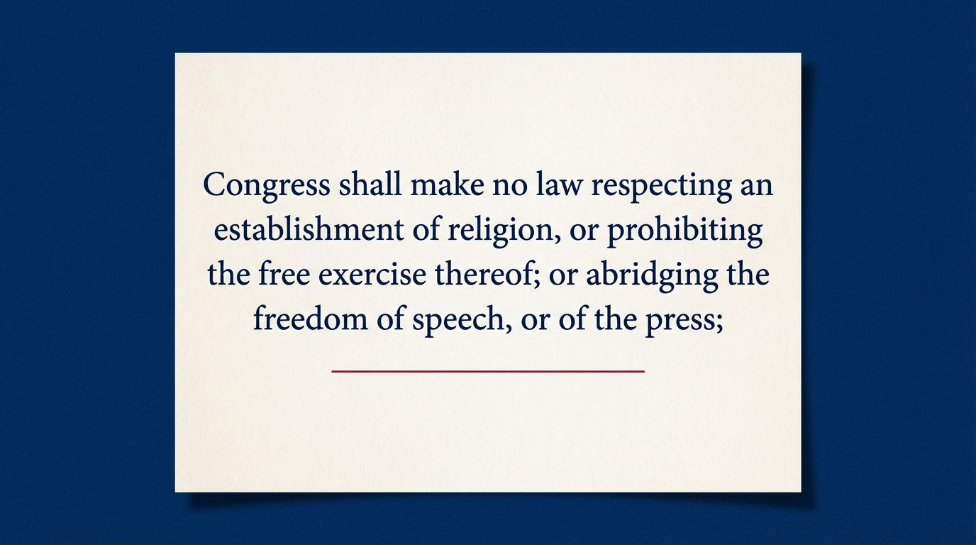 Plain explanation of the First Amendment — explanation of the first ...