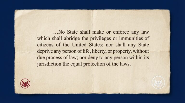 Fourteenth amendment text: the four main clauses explained